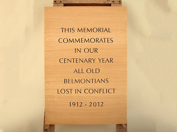 Commemorative Plaque - The Woodcarving Studio